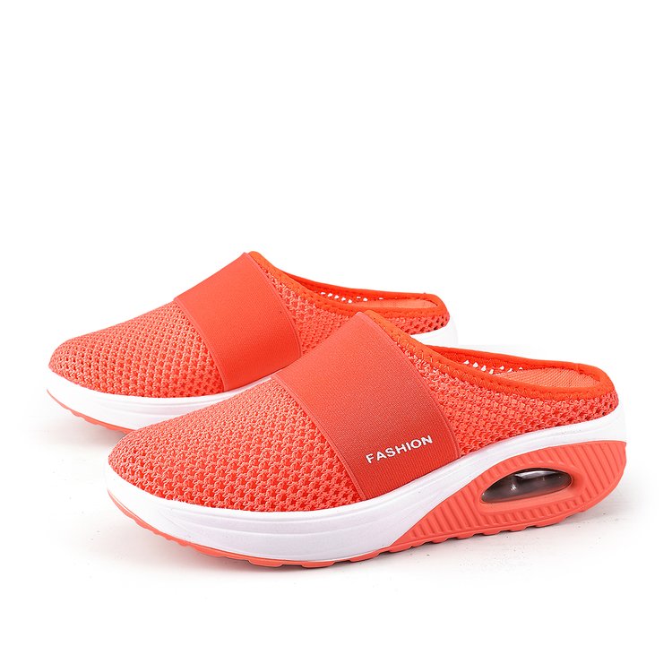WOMEN'S BREATHABLE LIGHTWEIGHT AIR CUSHION SLIP-ON WALKING SLIPPERS ...