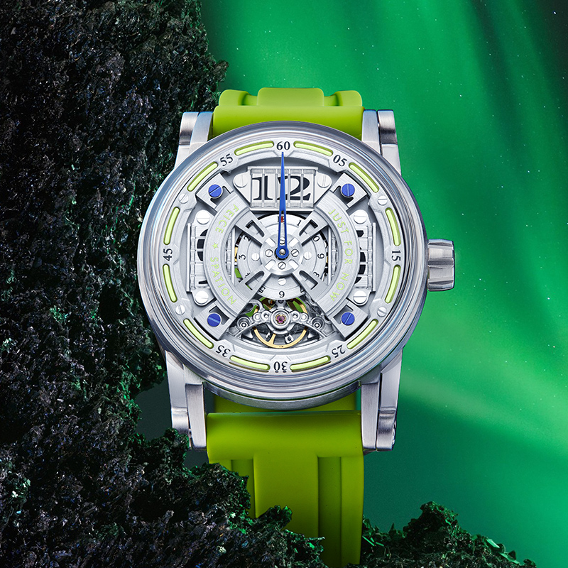 FEICE FM501 Automatic Mechanical Watch Skeleton Stainless 50M Waterpro ...